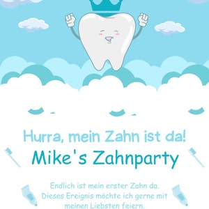 First Tooth Girl Party Invitation, Pink Party Invitation, Editable ...