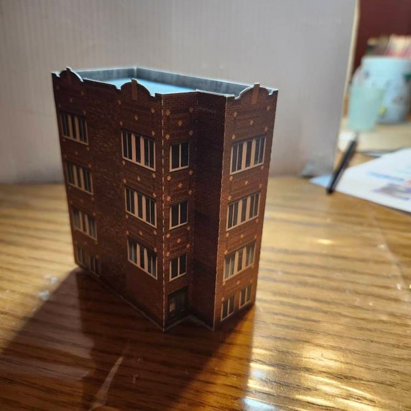 Paper Model Cardstock Building Chicago or Brooklyn Style Apartment Pre ...