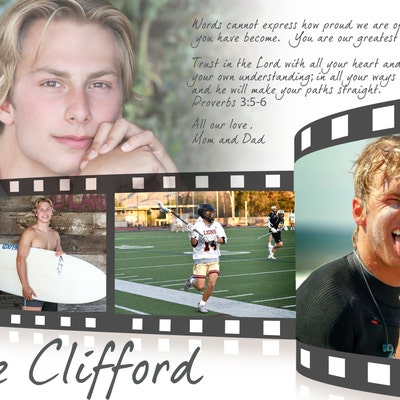 Senior Yearbook Ads Photoshop Templates FILM STRIP High School Yearbook ...