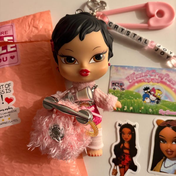 Bratz Babyz Keychain Jade Doll Runways W Fluffy Phone Bag Charm ...