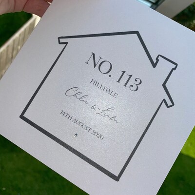 New Home Card Personalised New Home Card First Home Card New House Card ...