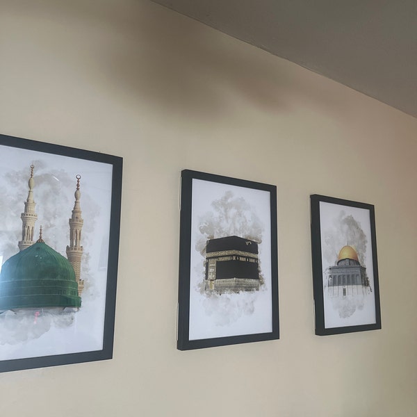 3x Islam Poster Set - Hub Sabr Ayat Al Kursi - Islamic Wall Art - Art ...