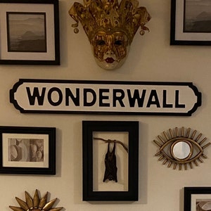 Oasis Inspired Wonderwall Faux Cast Iron Street Sign - Etsy UK