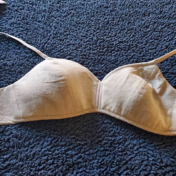 Linen Bras/ Linen Sleepwear/ Linen Home Wear/ Home Wear Bra/ Summer ...