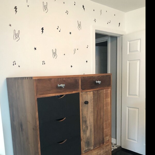 Rock and Roll Decal Set - Nursery Decor, Gift for Mom, Wall Decor, Kids ...