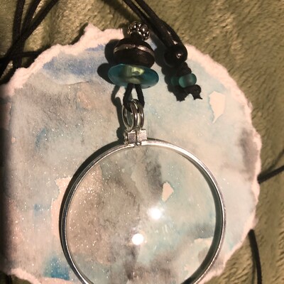 Magnifying Necklace, Healing Gem Stone, Monocle Necklace, Loupe ...