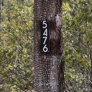 Five Number Vertical Address Sign Modern House Numbers - Etsy