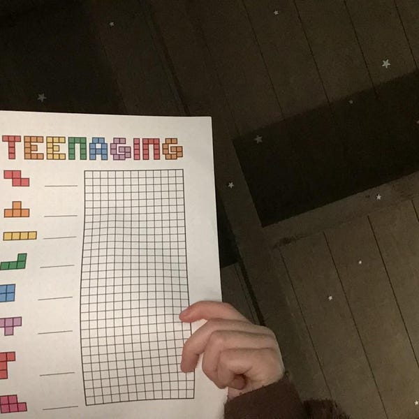 Teenaging Tracker - PRINTABLE Journal Page - Monthly Tracker - Fun ...