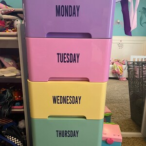 Days of the Week Label Set decals Only - Etsy