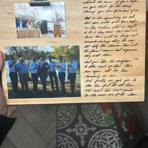 Custom Engraved Note, Engraved Note, Handwritten Note on Wood, Wood ...