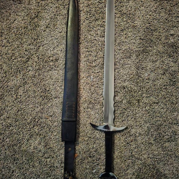 28" Hand-forged Engraved Machete With Carbon Sheath, Hunting Machete ...