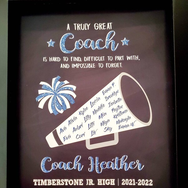 Cheerleading Gift, Personalized Cheer Coach Gift, Cheerleader Gift ...