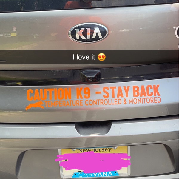 CAUTION K9 - Stay Back - Temperature Controlled Decal Car, Truck ...