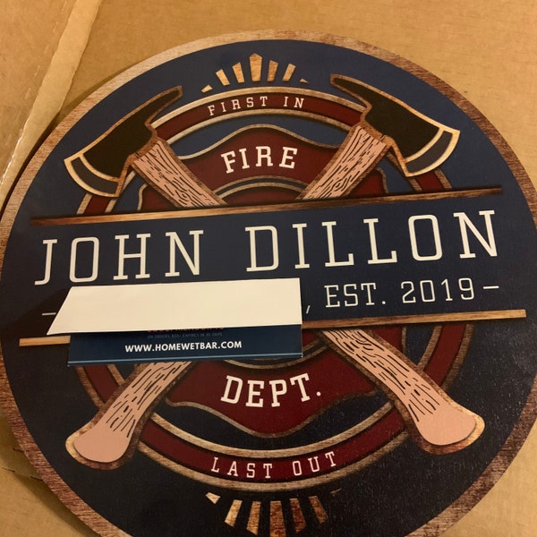 Firefighter Wood Sign Fireman Sign, Custom Wood Sign, First Responder ...