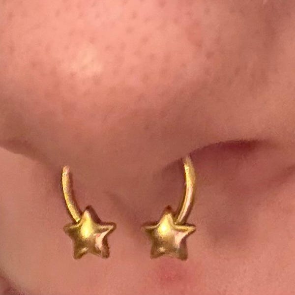 16G Stardust Septum Ring/daith Earring/septum Piercing/cartilage Hoop ...