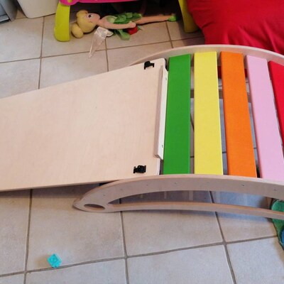 Double Sided Sliding Climbing Ramp for Woodwork for Kids Ramps Foldable ...