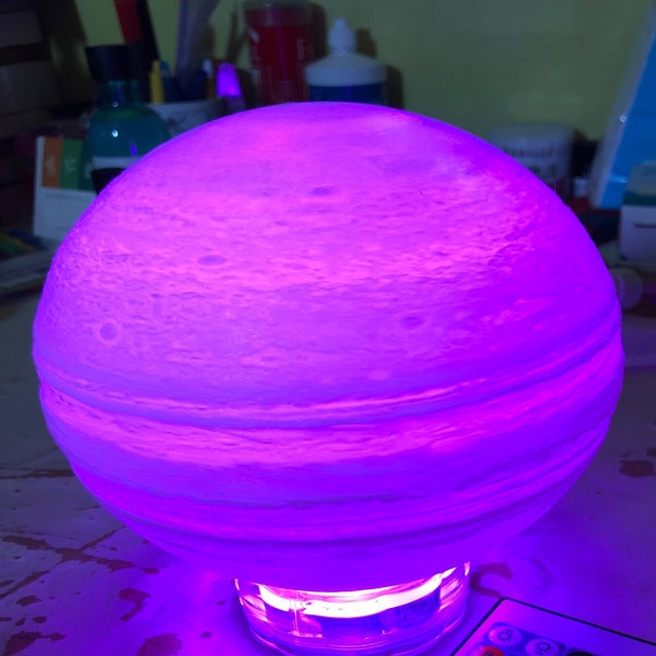 Jupiter Planet Night Lamp | 3D Printed Lamp | Modern Desk Lamp ...