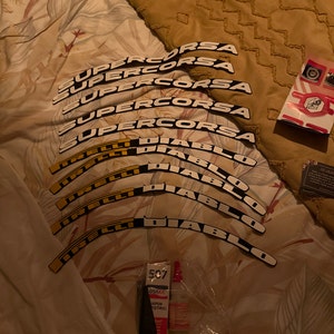 Permanent Full Yellow Tire Lettering Rubber Stickers 1'' for 14'' to 22 ...