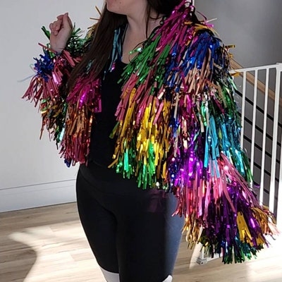 Custom Order Handmade Tinsel Fringe Jacket - Etsy