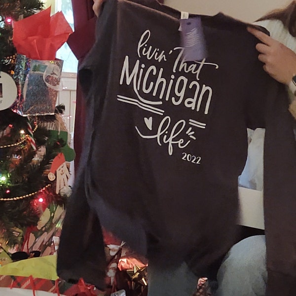 Michigan Home Sweet Home Long Sleeve Shirt, Michigan Shirt, Women's ...