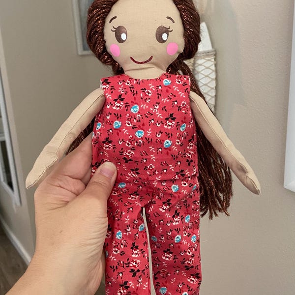 Prairie Lasses Dress and Bonnet PDF Pattern for 12" Doll, Rag Doll ...