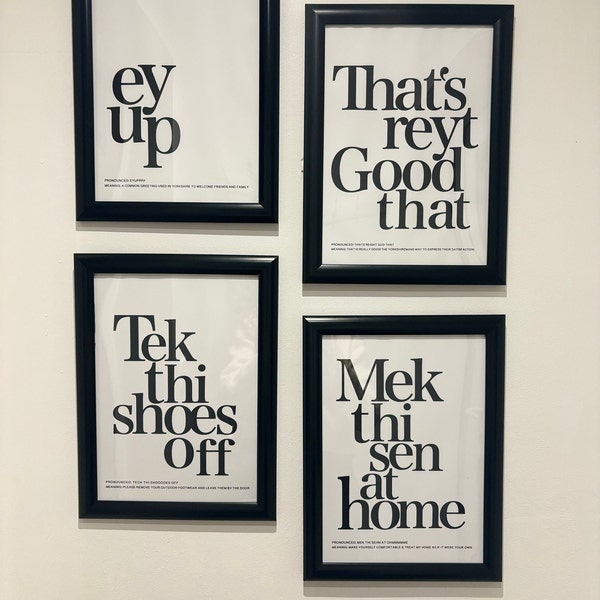 Yorkshire Dialect Print, Yorkshire Slang, Mek Thi Sen at Home ...