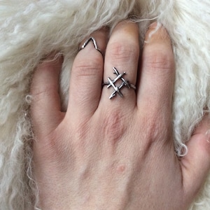 INGUZ Rune Ring, Sterling Silver Twigs True Love, Harmony, Fertility - Etsy