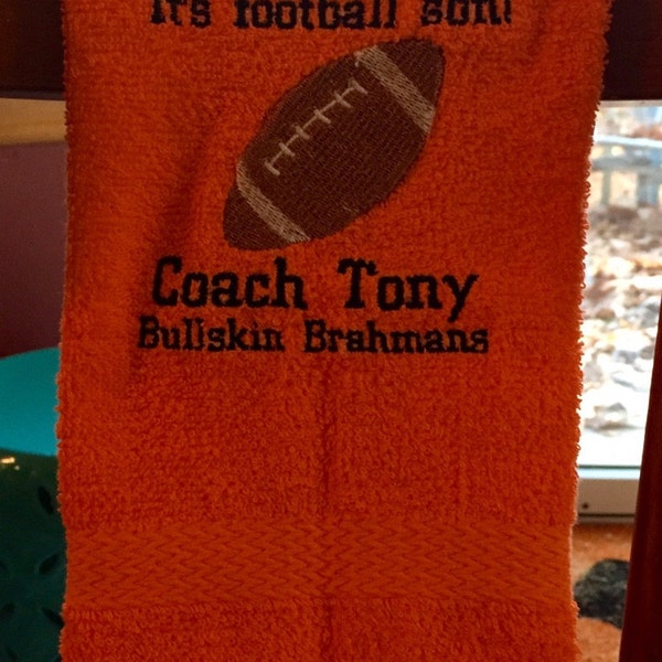 Personalized Football Towels, Team Towels, One Towel, Free Shipping, - Etsy