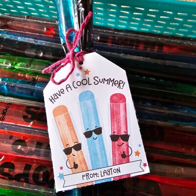 Printable Team Freeze Pop Ice Popsicle Treat Tag Game Day - Etsy