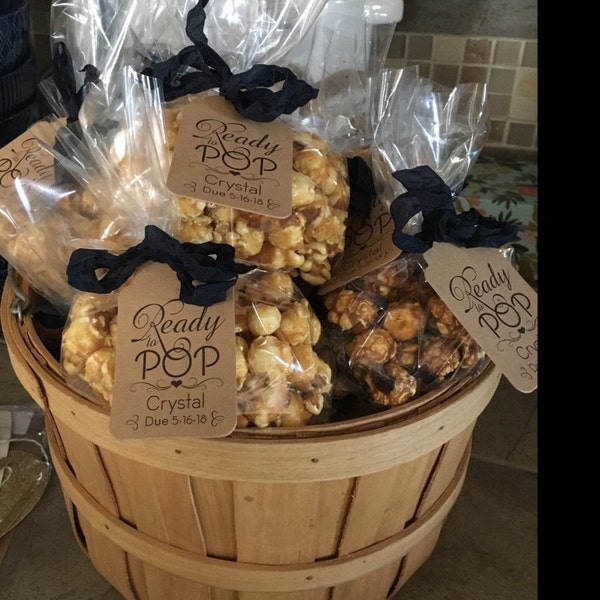 Fixin' to Pop Baby Shower Favor Kits-3 TAG COLORS | Popcorn Favor-20 ...
