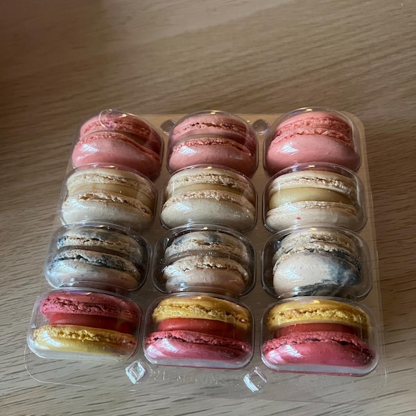 French Macarons - 12 Macarons Box Cookies - ICE PACK -assorted/choose ...