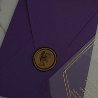 Boxed Invitation, Navy Blue Boxed Wedding Invitation, Box With Ribbon ...