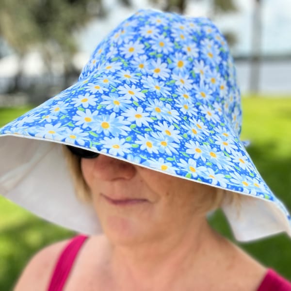 Tulip Hat Pattern - Adjustable Ponytail Hat Sewing Pattern - Sun ...