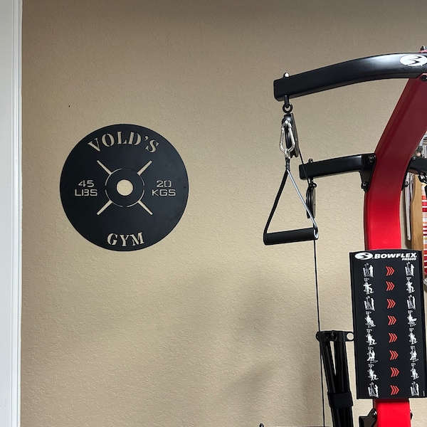 Personalized Gym Weight Plate Metal Sign, Custom Home Gym Decor - Etsy
