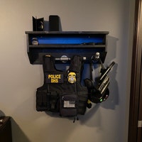 Wall Mounted Duty and Tactical Gear Rack Thin Blue Line - Etsy Canada