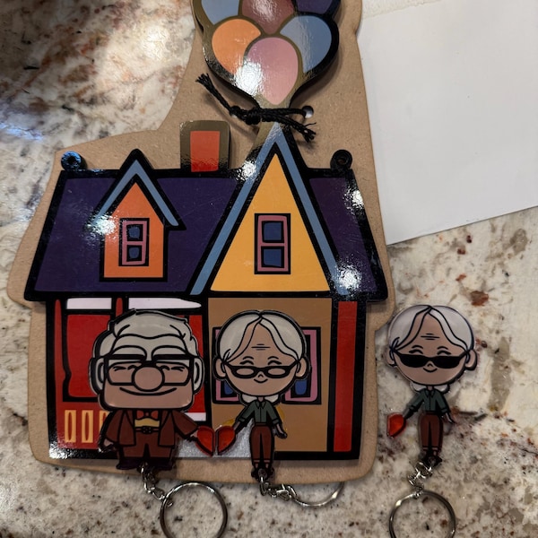 Personalized Couple Keychain up House Key Holder | Anniversary Gift ...