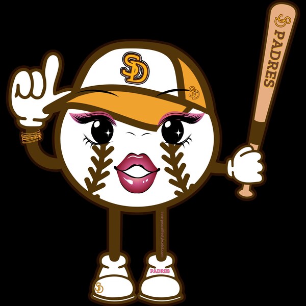 San Diego Padres Cute Baseball Sticker Padres Mascot Gift Padres Kids ...