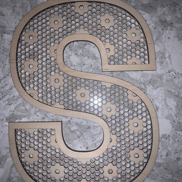 Daisy Floral Rattan Letter, Honeycomb Wicker Letter, Wooden Name Sign ...