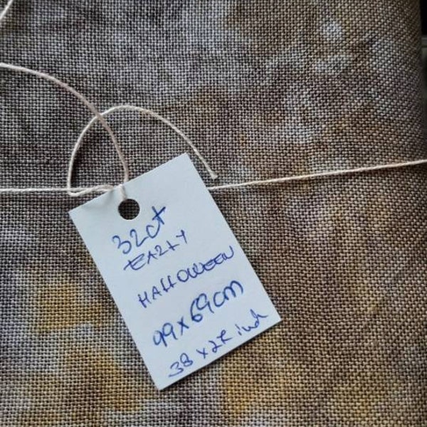 32 Count EARLY HALLOWEEN Hand Dyed Linen for Cross Stitch, Hardanger ...