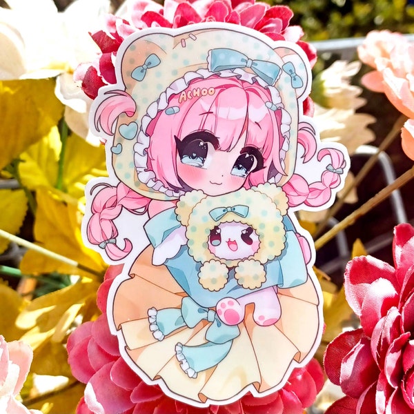 Sniffles Bear Waterproof Vinyl Sticker Pack - Kawaii Anime Girl ...