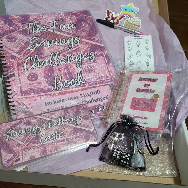 Mini Kids Savings Challenge Binder Set, A7 Size Cash Binder and Cash ...