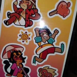 LMK Summer Vinyl Sticker Sheet 4x6 Inch Wukong Macaque MK Vinyl Holo - Etsy