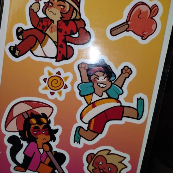 LMK Summer Vinyl Sticker Sheet 4x6 Inch | Wukong Macaque MK | Vinyl ...