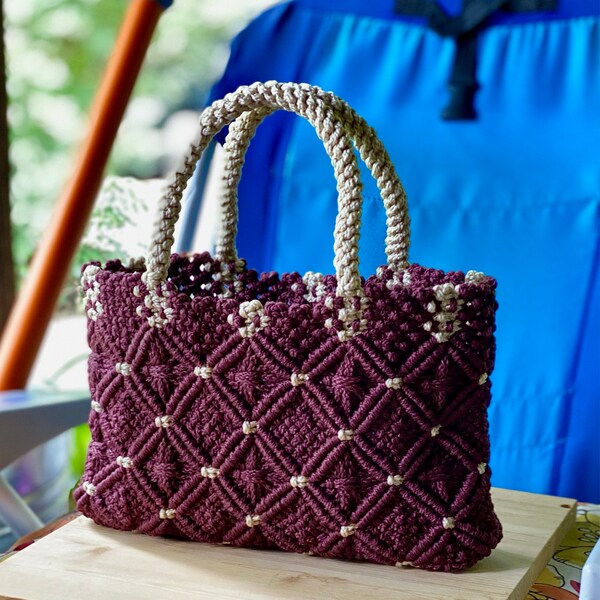 Macrame Bag Tutorial Macrame Bag Pattern Macrame Bag for Beginners ...