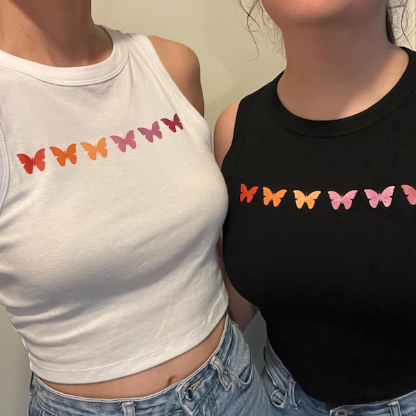 Bi Tank Top, Bi Butterflies, Bisexual Tank Top, Bi Pride Tank, Subtle ...