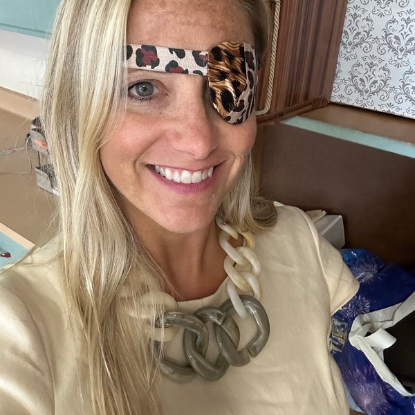 Unisex Handmade Sequin Eye Patch twilight Zone/ Handmade Eye Patch ...