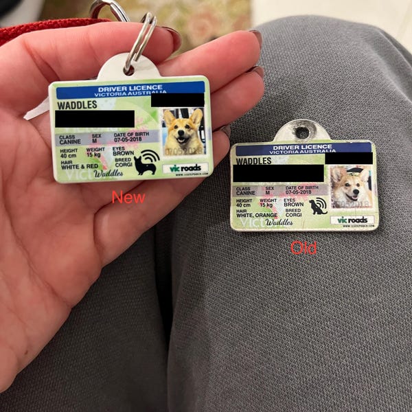 Texas Driver Dog Id Tag Personalized License, Durable Dog Tag, Double ...