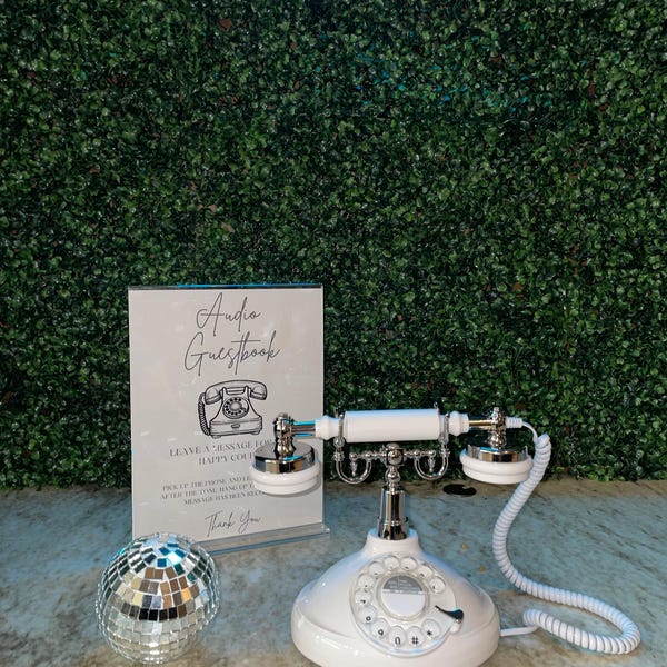 Audio Guestbook Sign | Phone Guest Book Instruction Sign | Leave a ...