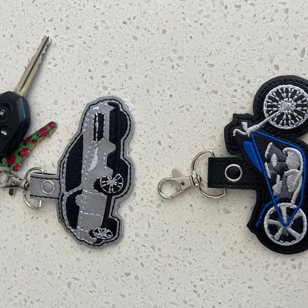 Embroidery Design Digitized Old Hot Rod Keychain 4 X 4 - Etsy