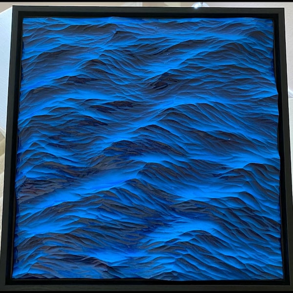 Wooden Ocean Waves Carving,wood Wall Art,unique Home Decor, House ...